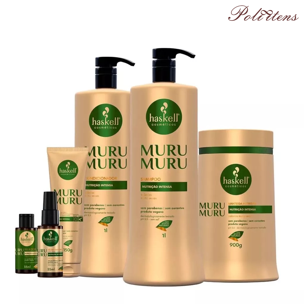 Kit Haskell Murumuru Sh Cond Máscara 1 Litro 6 Itens Completo | Shopee Brasil