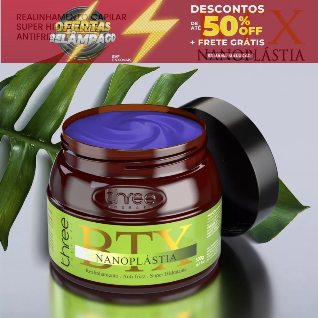 Botox Capilar Btx Nanoplastia Pantovin Realinhamento Capilar 500g ...