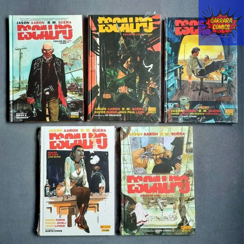 Coleção HQ Escalpo - Completo em 5 Volumes (1.492 Páginas, Jason Aaron ...