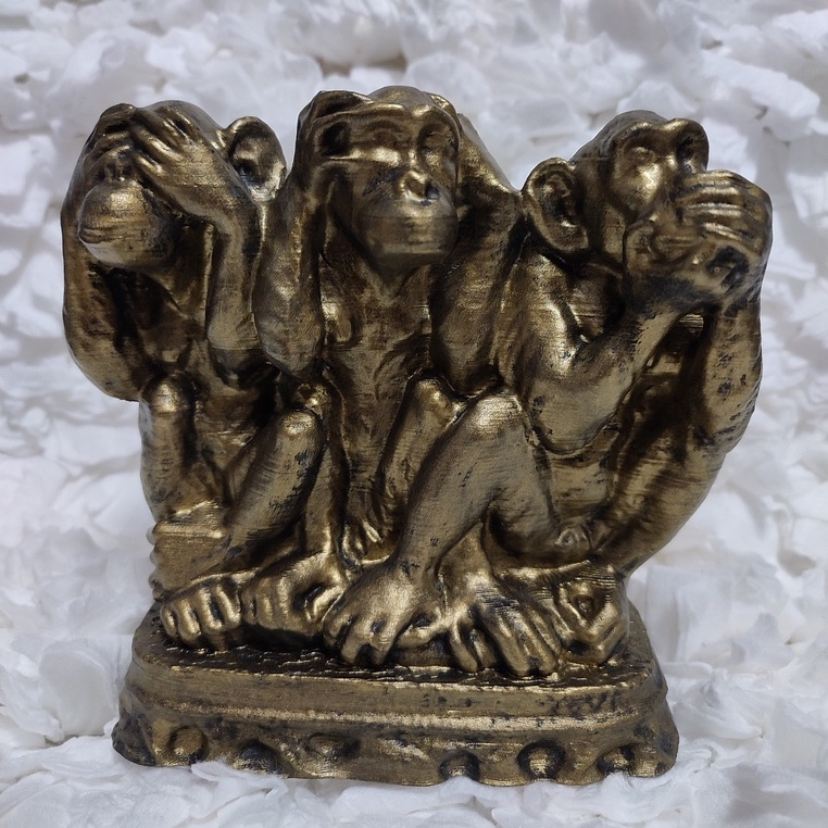 Home Decor - Escultura Os três macacos sábios , Estatueta Os três ...