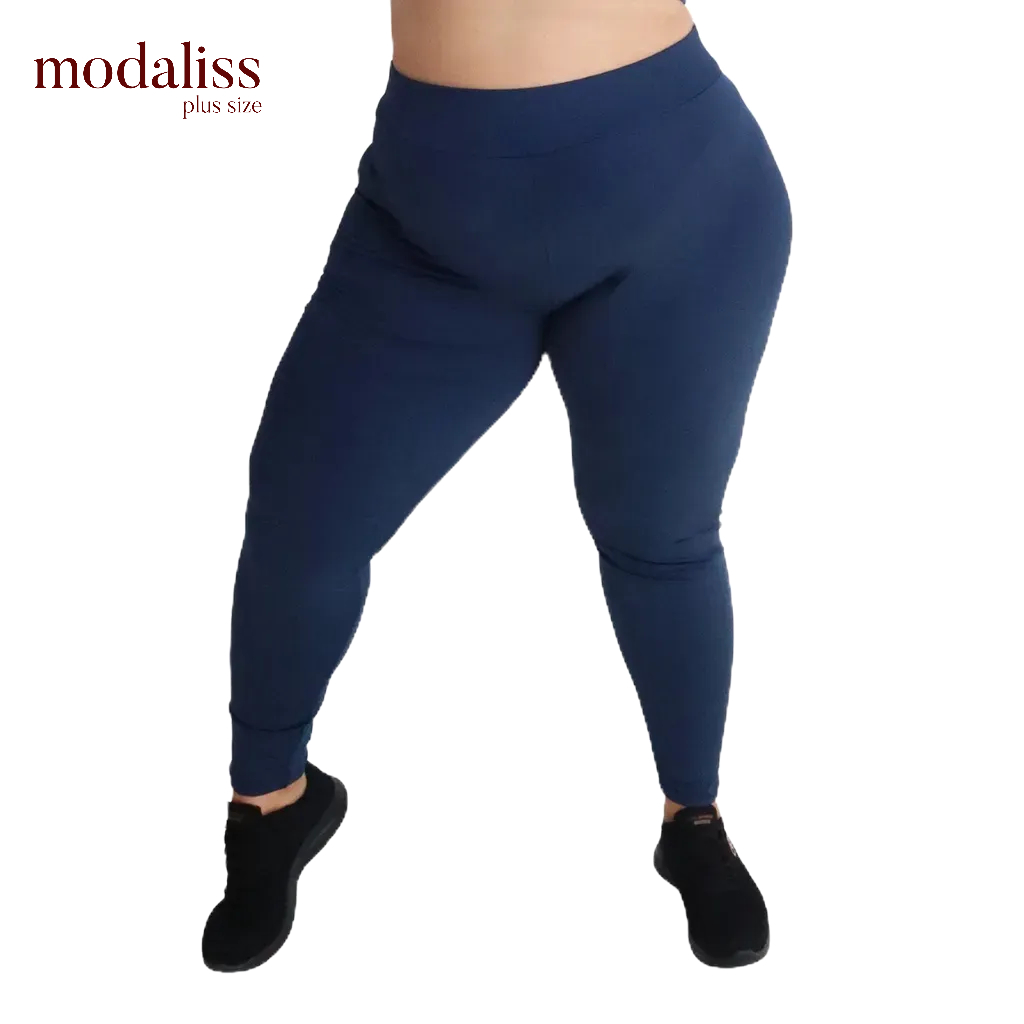 Calça Legging Cinza De Suplex Plus Size Modaliss - 46 ao 60 | Shopee Brasil