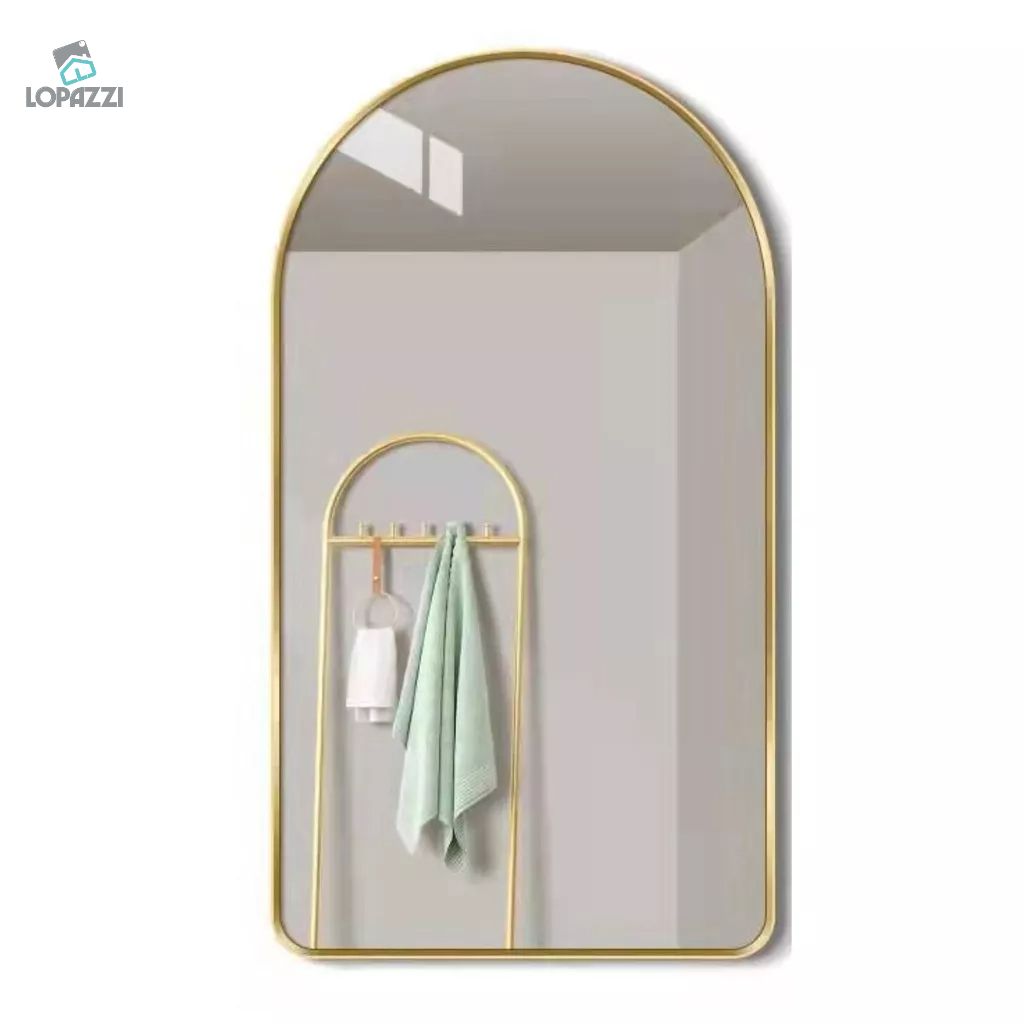 Espelho Udine Oval Base Reta Arco C/ Moldura Metal 100x50 Cm | Shopee Brasil