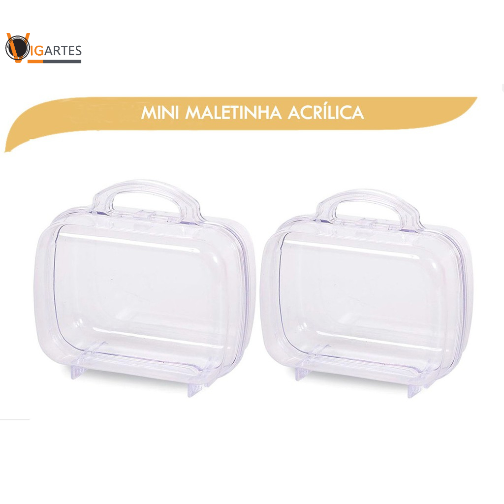 50 Mini Maletas, Maletinha Acrílico Transparente, Mini Maletas | Shopee ...