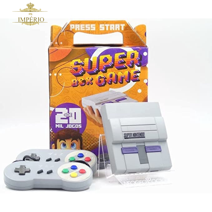 Video game retro gamer box console super Nintendo com + de 20 mil Jogos ...
