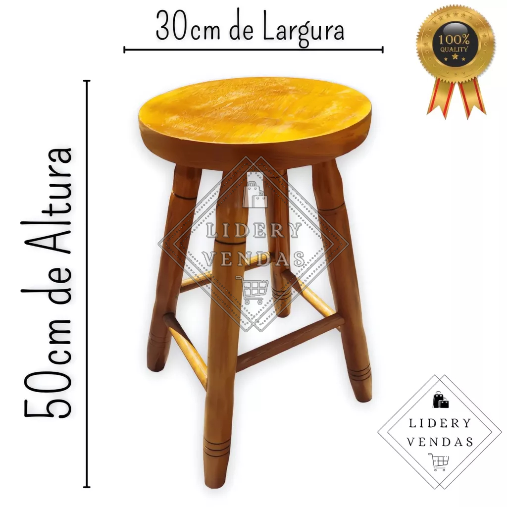 Banco / Banqueta Para Sentar de Madeira no Tamanho Médio vem com um ...