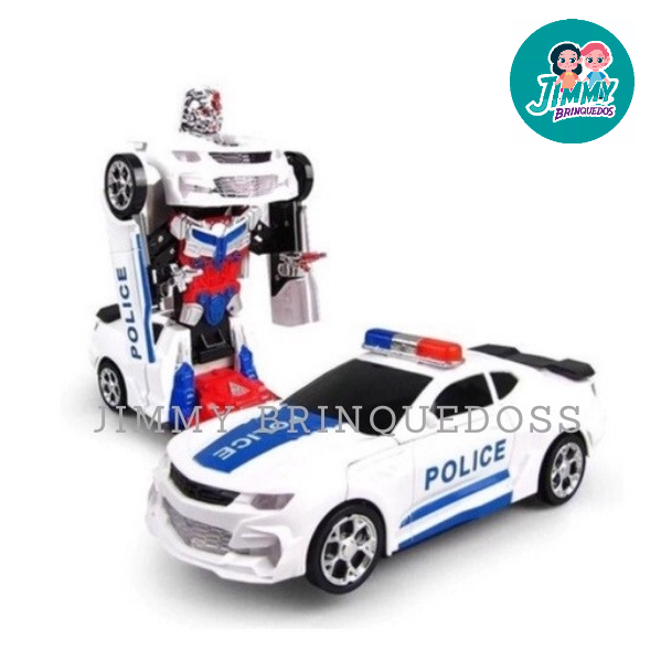 Carro Policia Vira Robô Transformes envio em 24 hrs | Shopee Brasil