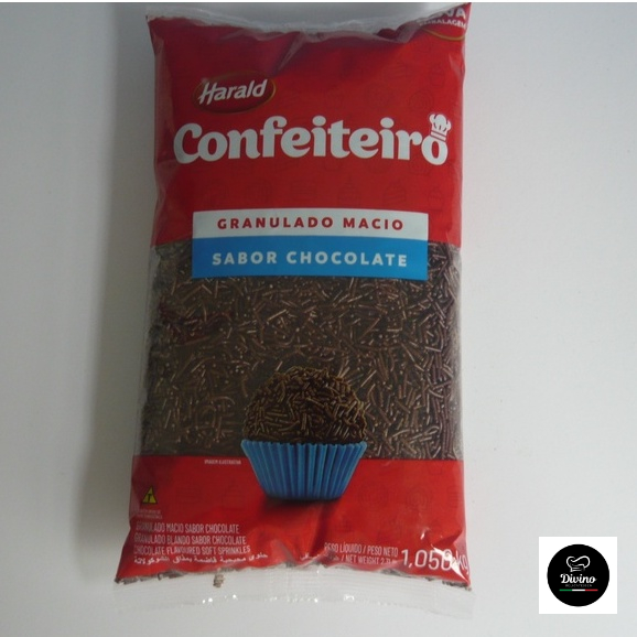 Granulado Chocolate Macio Confeiteiro Harald 1,050kg | Shopee Brasil