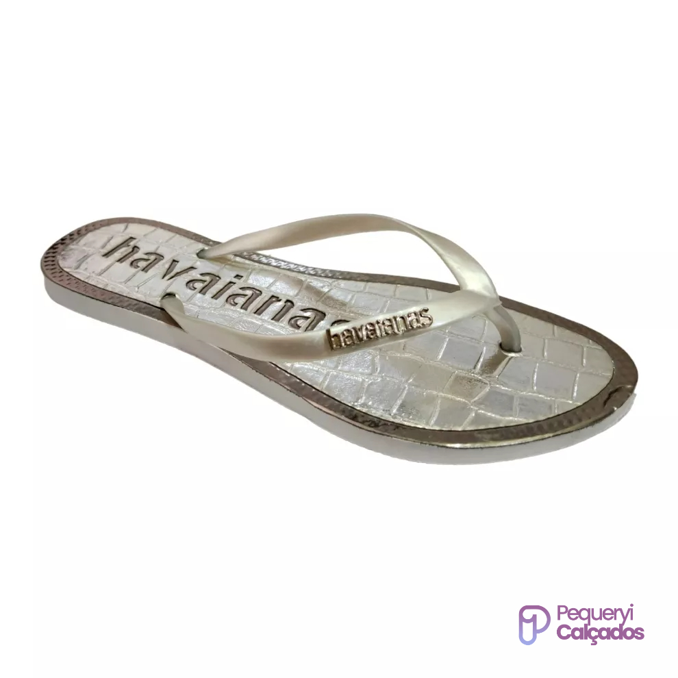 Chinelo Feminino avaiana Adulto Plaquinha Metal | Shopee Brasil