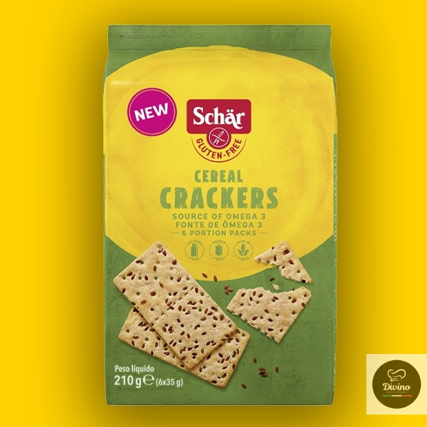 Biscoito tipo Crackers Cereal Schär sem glúten na versão multigrãos ...