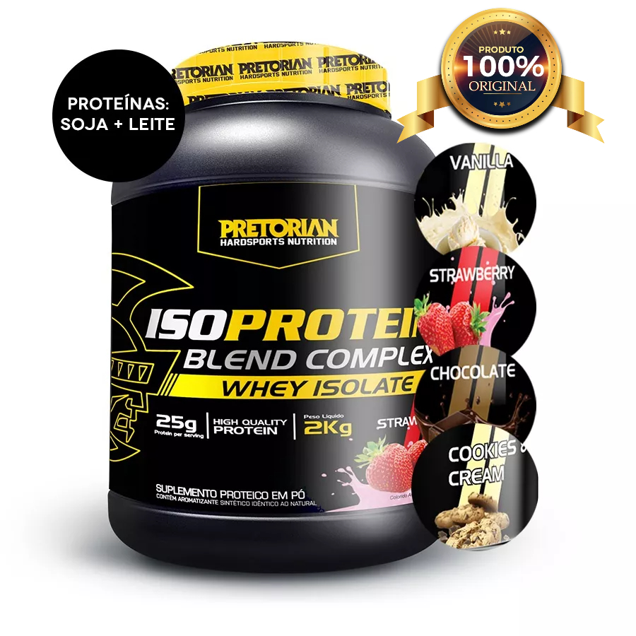 Whey Protein Isolado - Iso Protein Blend Complex Pretorian | Shopee Brasil