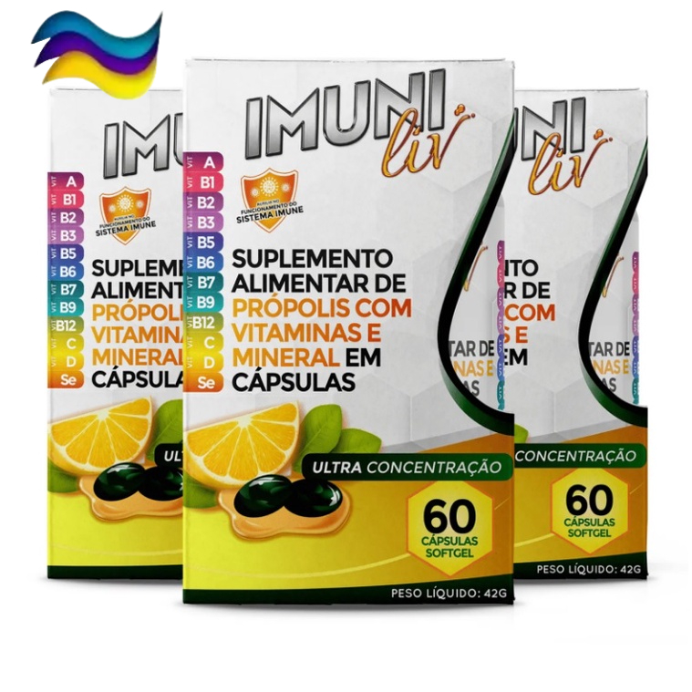 Imuni Liv 180 Cápsulas - Suplemento para Sistema Imunilógico ...