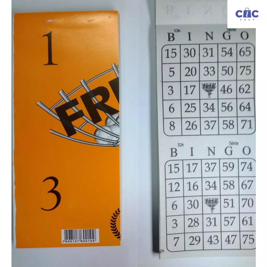 bloco de bingo cartela 2x1 200 folhas marca free. | Shopee Brasil