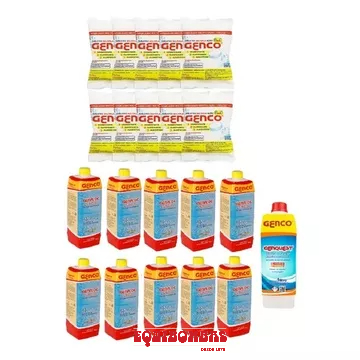 Kit 1 Genquest, 10 Genfloc E 10 Tablete Cloro Genco | Shopee Brasil