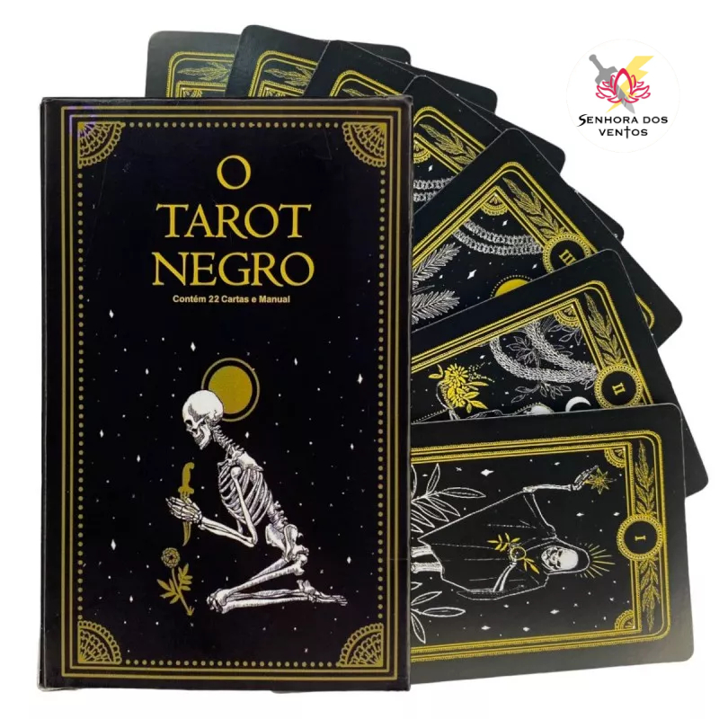 Baralho O Tarot Negro 22 Cartas E Manual Tarot Negro Marselha (Wicca ...