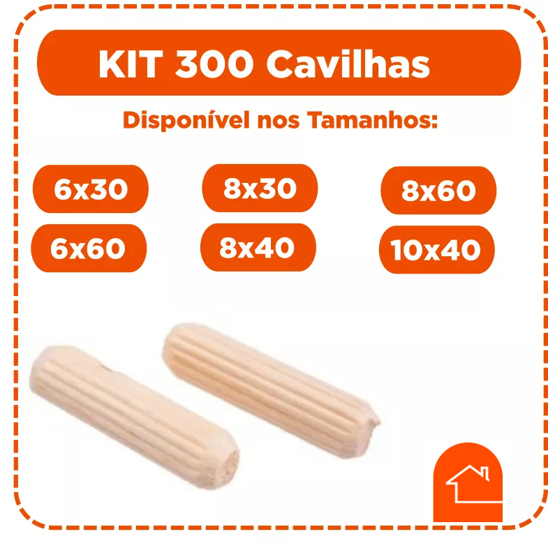 Kit com 300 Cavilhas de Madeira - Diversos Tamanhos | Shopee Brasil
