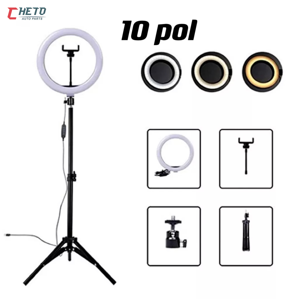 Kit Completo Ring Light Profissional 6 / 10 /12/14 polegadas Com 2.1M Tripé Universal e controle ...