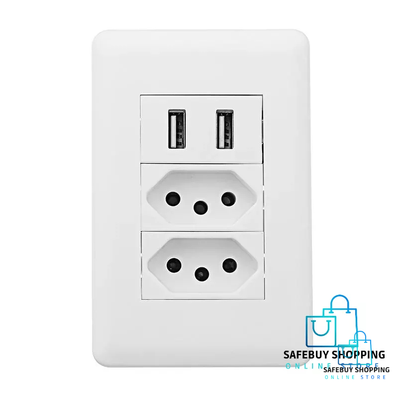 Tomada USB 12V Tomadas USB Tomadas Com USB Tomada USB Parede | Shopee ...