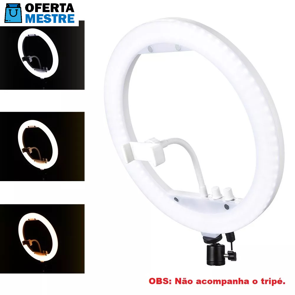 Ring Light Grande Sem Tripé 33cm 13 polegadas Exbom ILUM-R13W30 Aro ...