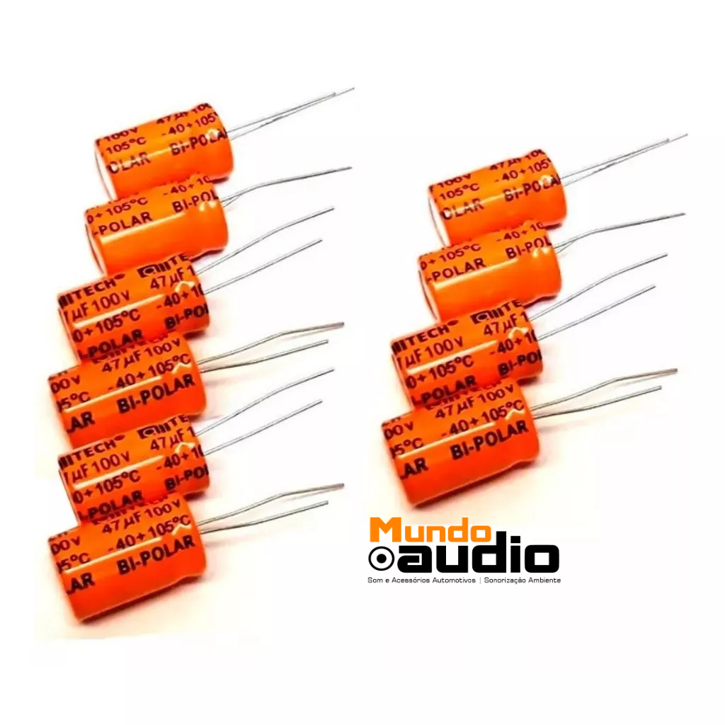 Capacitor Para Driver Corneta 47x100 Bipolar 10 peças | Shopee Brasil