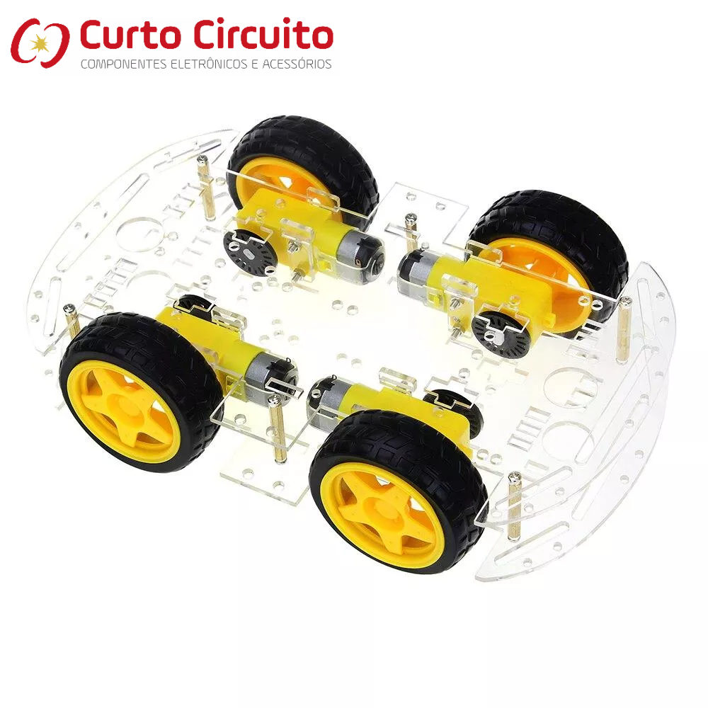 Kit Chassi 4wd Carro 4 Rodas Arduino | Shopee Brasil