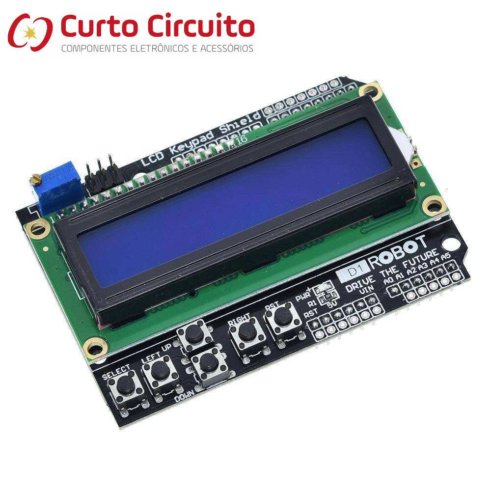 Lcd Keypad Shield Display Lcd 16x2 Backlight Azul | Shopee Brasil Lcd Keypad Shield Display Lcd 16x2 Backlight Azul | Shopee Brasil
