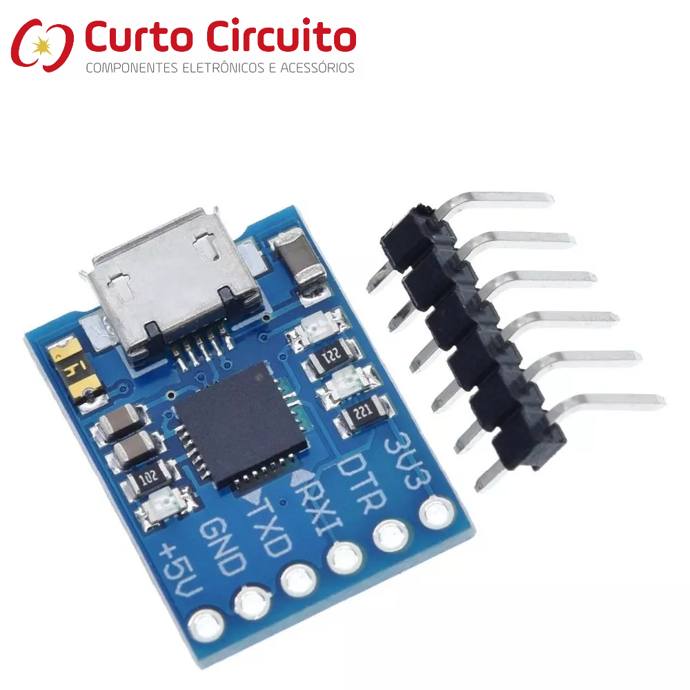 Conversor Usb / Serial - Uart - Cp2102 - Micro Usb | Shopee Brasil