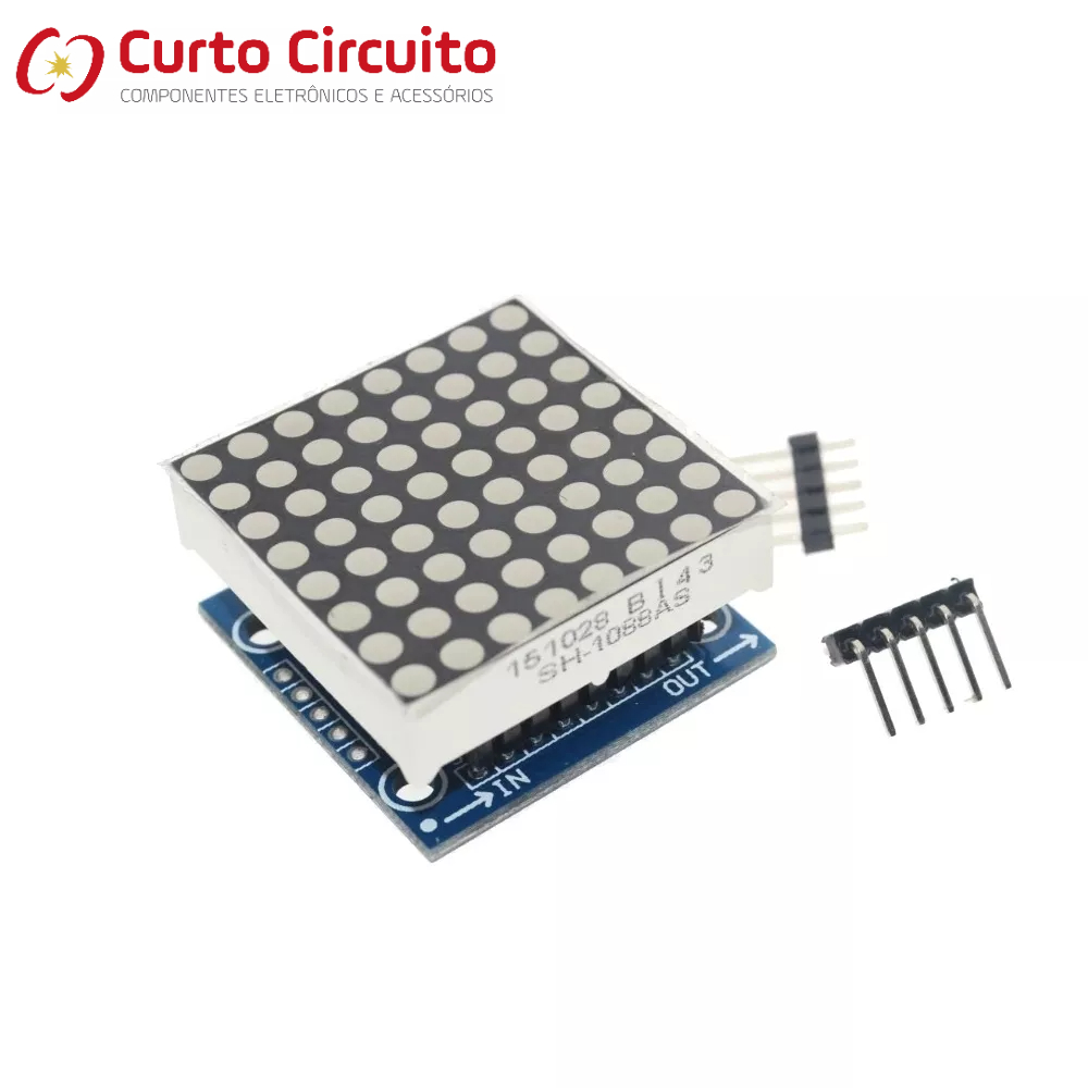 Módulo Matriz De Led 8x8 Com Max7219 Led 3mm | Shopee Brasil