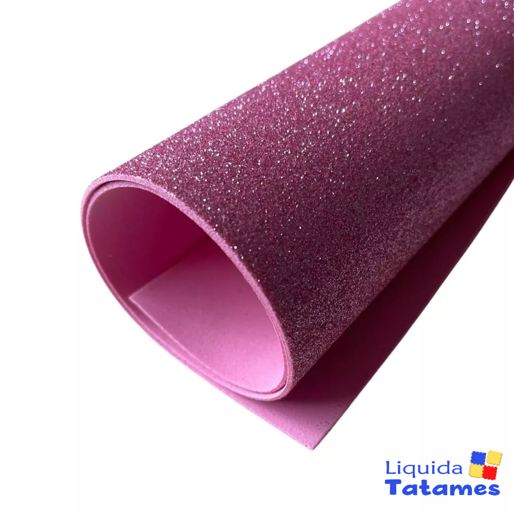 Eva com Glitter 40x48 - 10 Folhas Rosa Claro | Shopee Brasil