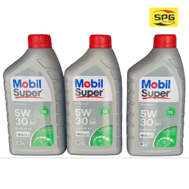 Mobil Óleo lubrificante motor 5W30 Sintético API SP DEXOS1 KIT3L ...