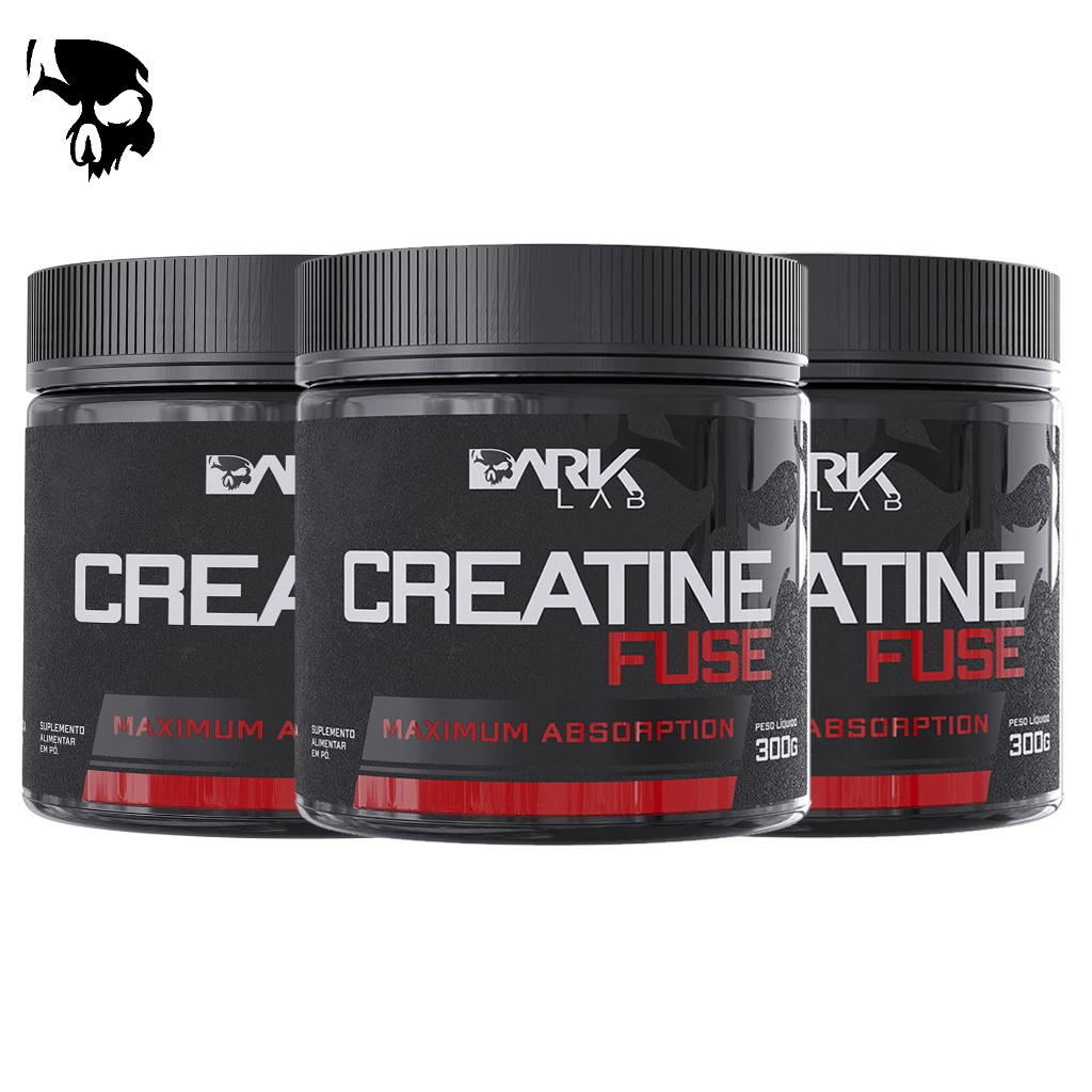 Kit 3x Creatina Monohidratada Fuse 300g Dark Lab Shopee Brasil