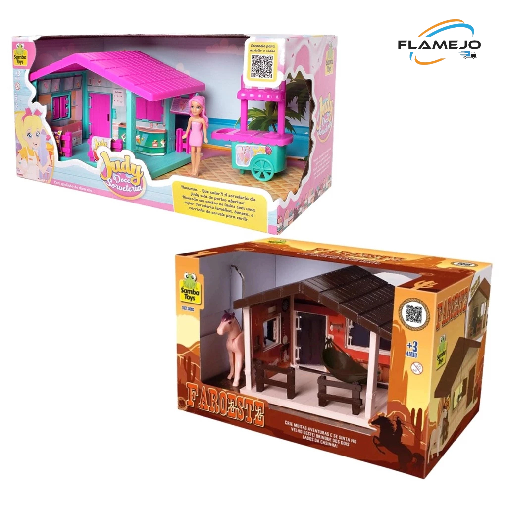 Doceria Sorveteria Judy mais Casinha Faroeste brinquedo menino e menina ...