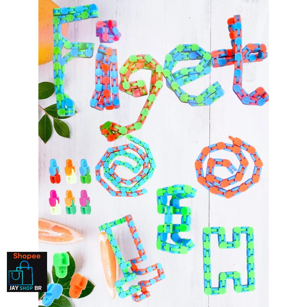 Ate 10PÇS Brinquedo Wacky Tracks Fidget Toy Cadeia Cobra Puzzle Snake ...