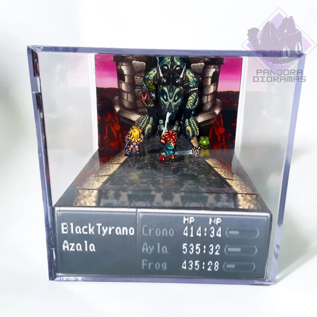 Cubo Diorama Chrono Trigger Tyrano's Lair Cubo de Acrílico 9x9x9cm ...