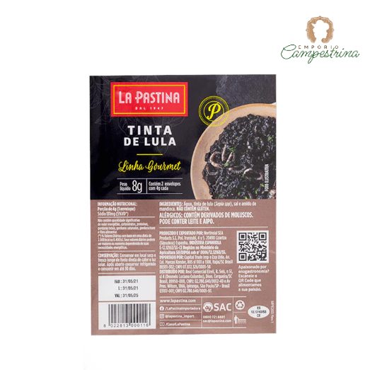 Tinta de Lula La Pastina 8G Importada Espanha (2 evelopes 4g cada ...