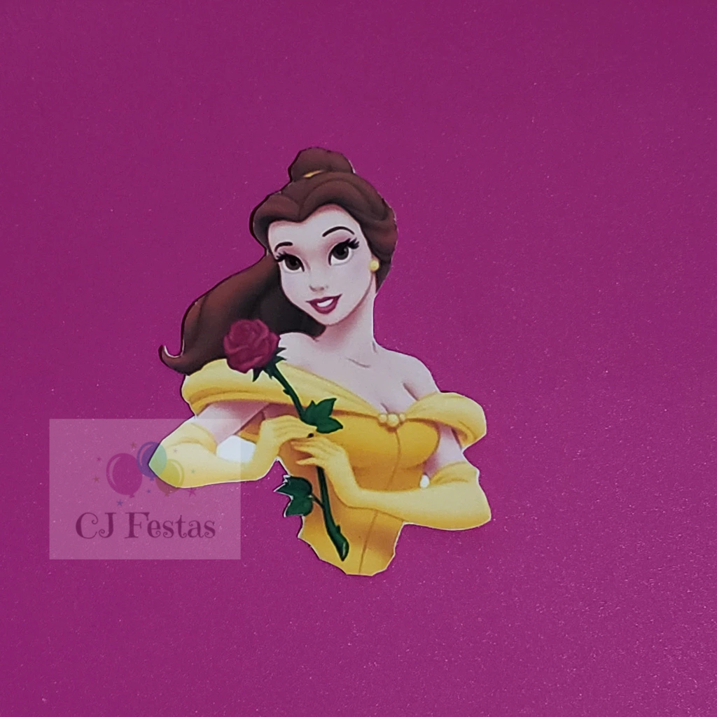 30 unid. ou 60 unid. Aplique 9cm recortado para Tubetes Princesa Disney ...