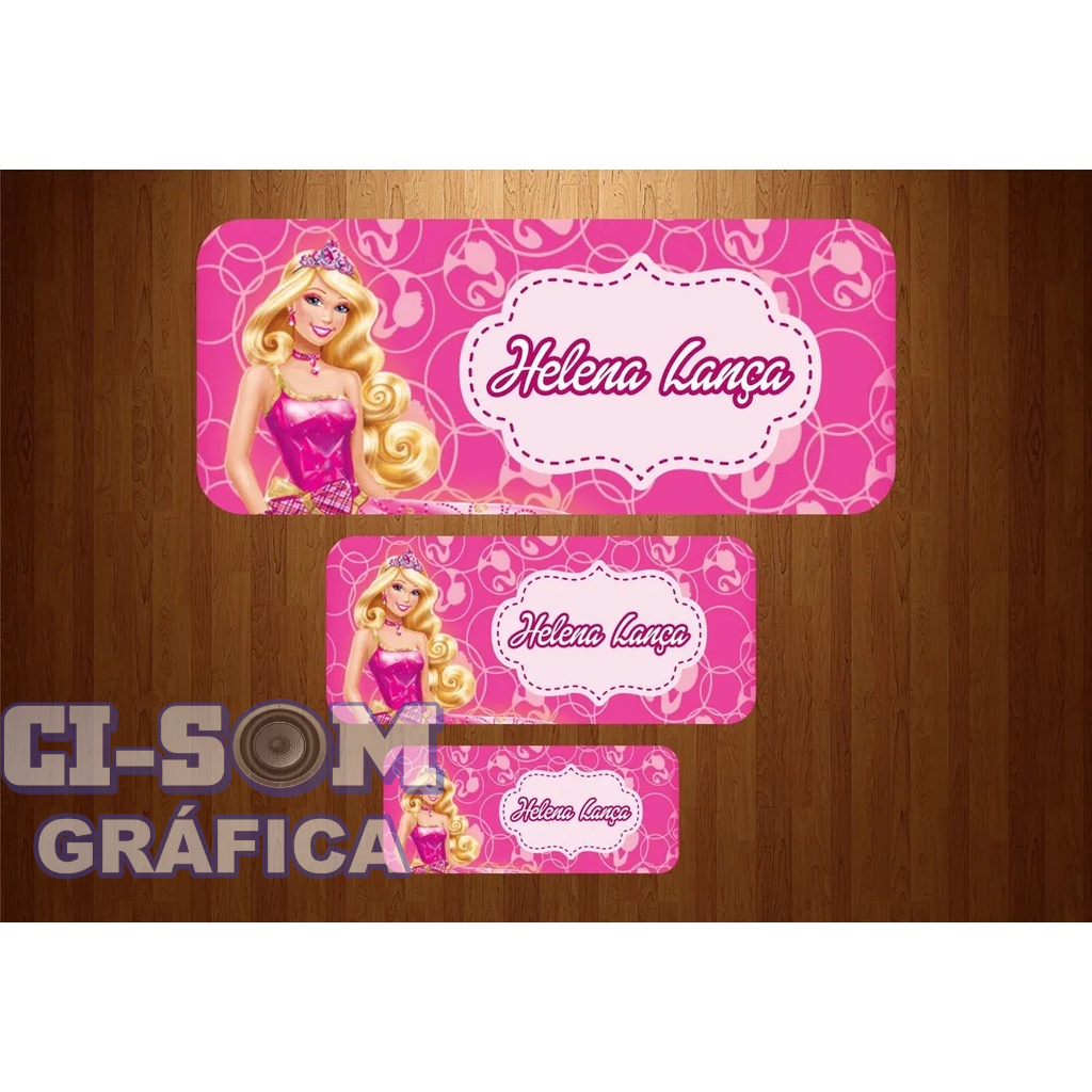 114 Etiquetas Escolares Personalizadas Barbie | Shopee Brasil