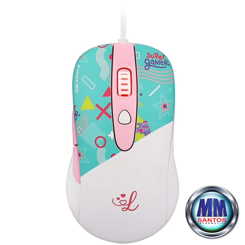 MOUSE GAMER REDRAGON LULUCA L703 - USB - 7200DPI - BRANCO | Shopee Brasil