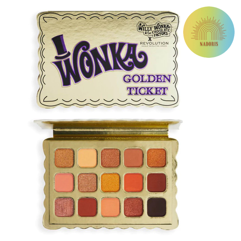 Paleta de Sombras Golden Ticket Palette Revolution x Willy Wonka | Shopee Brasil