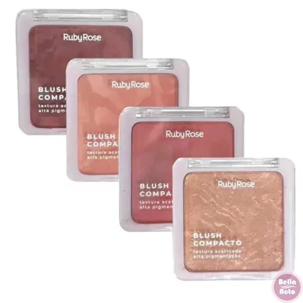 Blush Compacto Ruby Rose | Shopee Brasil