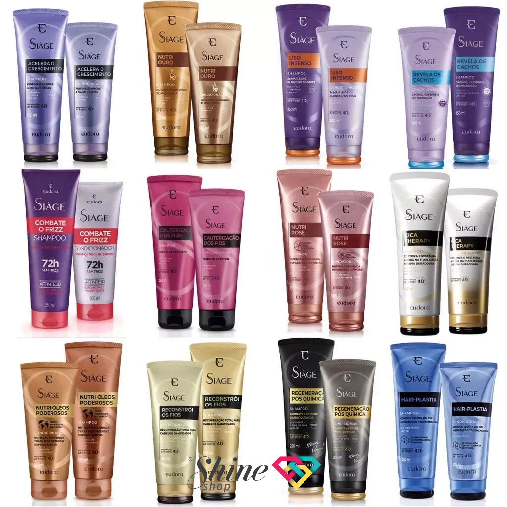 Kits Siàge/Instance Eudora Shampoo + Condicionador (Resgate Imediato ...