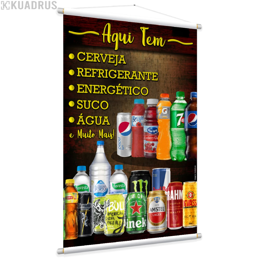 Banner Bebidas Aqui Tem, para Bar, Food Truck, Lanchonete, Barraca, Ambulante | Shopee Brasil
