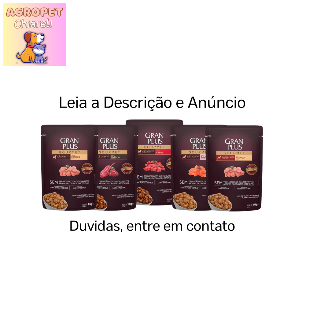 Sachê Gran Plus Cães 100g | Shopee Brasil