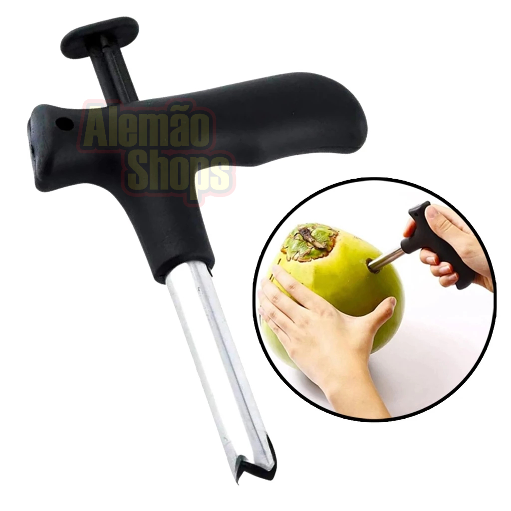 Furador Abridor Coco Verde Inox Manual Prático Profissional Gourmet ...