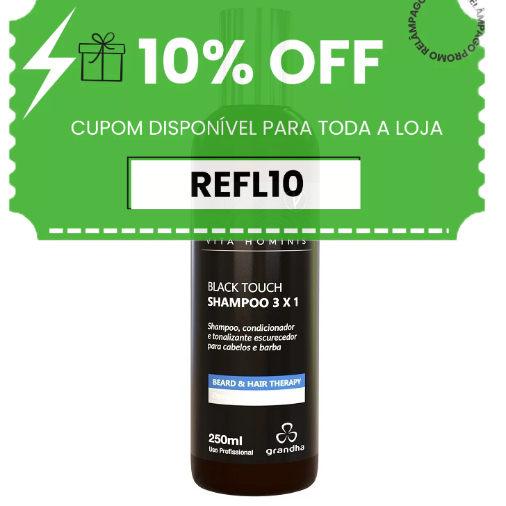Grandha Shampoo Tonalizante Escurecedor Vita Hominis Black Touch 3x1 ...
