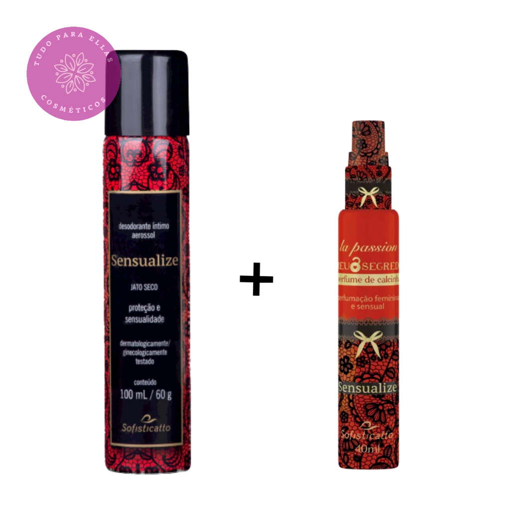 Kit Desodorante Intimo Feminino + Perfume de Calcinha Sensualize Sofisticatto | Shopee Brasil