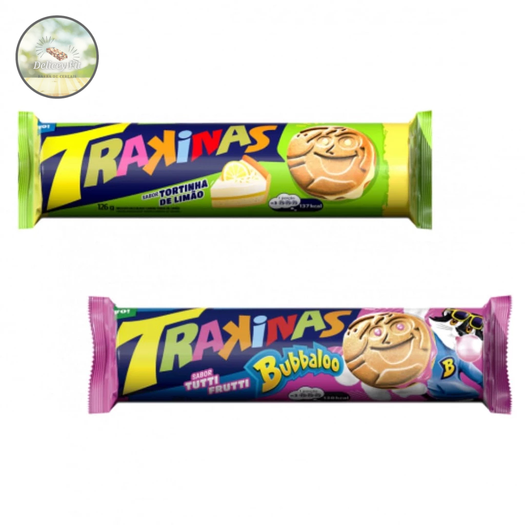 Kit 10 Biscoito Recheado Trakinas Mondelez Bolacha 126g - Tortinha de ...