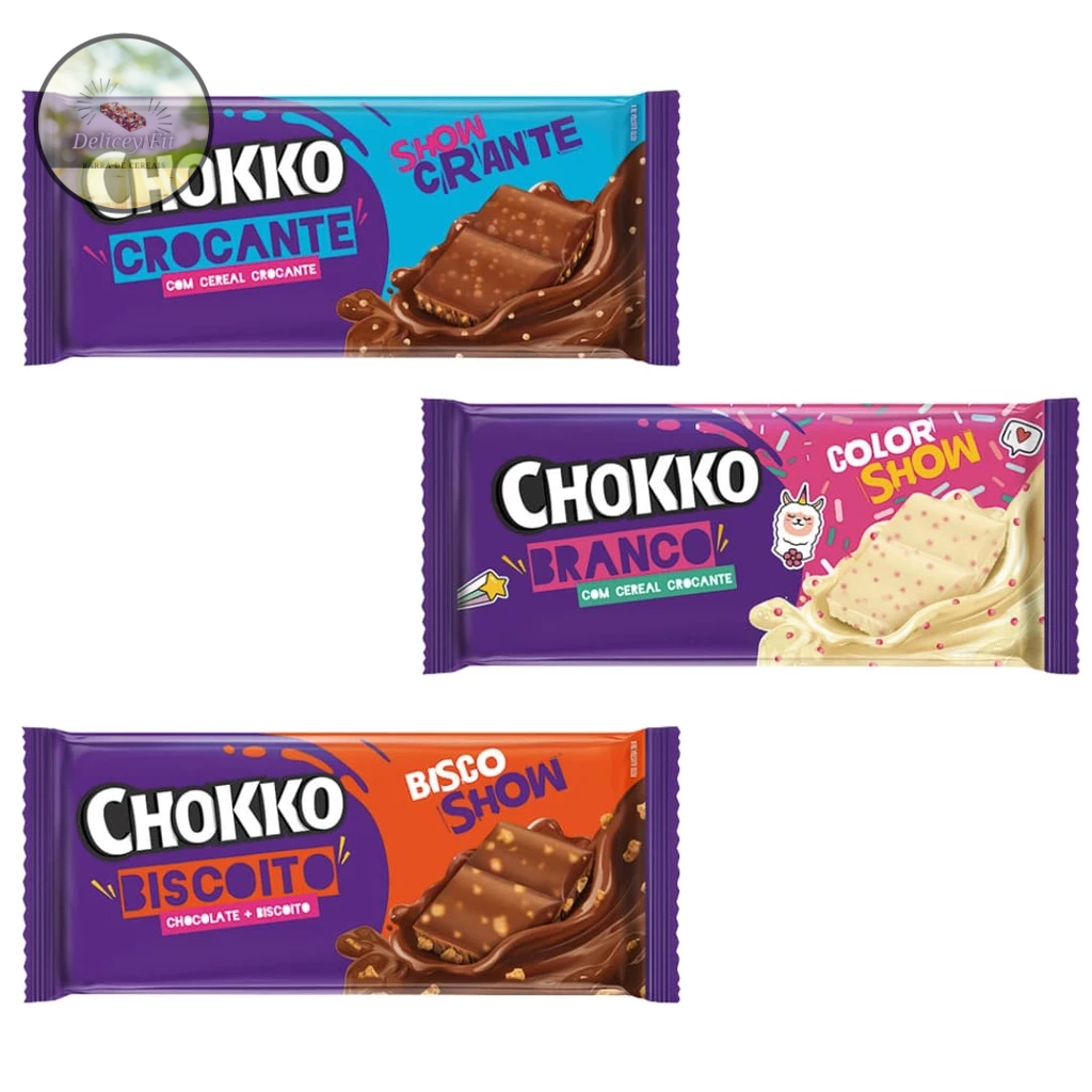 Kit 10 Barra De Chocolate Arcor Chokko Tablete 65g Sabores | Shopee Brasil