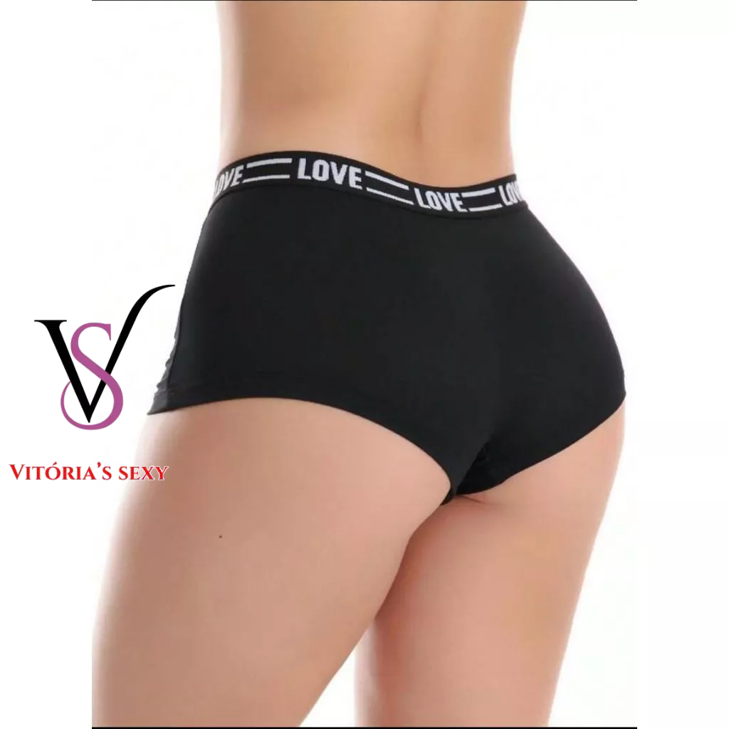 Kit 10 Calcinha Box em Microfibra Lisa Cueca Feminina Roupa Intima Shortinho feminina | Shopee ...