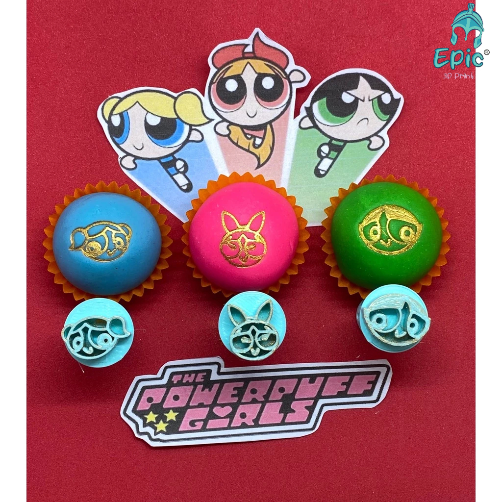 Carimbo Docinhos Brigadeiros doces docinho meninas Super Poderosas ...