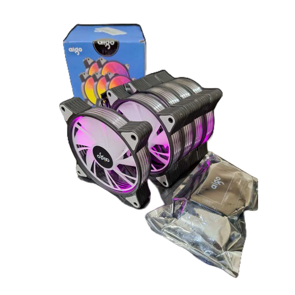 Cooler Aigo AR12 - Kit de 5 FAN RGB de 120mm para PC com Controladora e ...